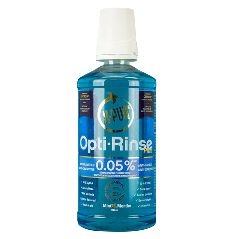 New X-PUR OPTI-RINSE PLUS 0.05% SODIUM FLUORIDE - MINT - 500 ML – The Warehouse Liquidation