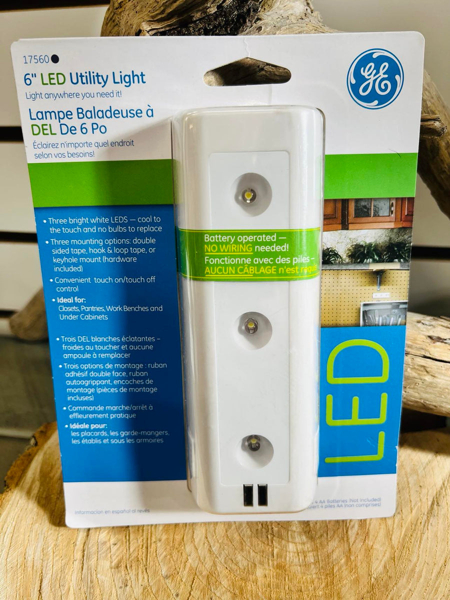 NEW General Electric 6" Battery Operated LED Utility Light White – The ...