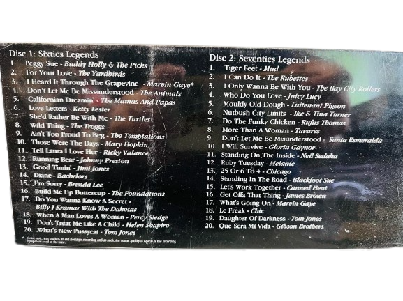NEW 60's & 70's Legends 2 CD Set - Original Artist Recordings with Liv ...