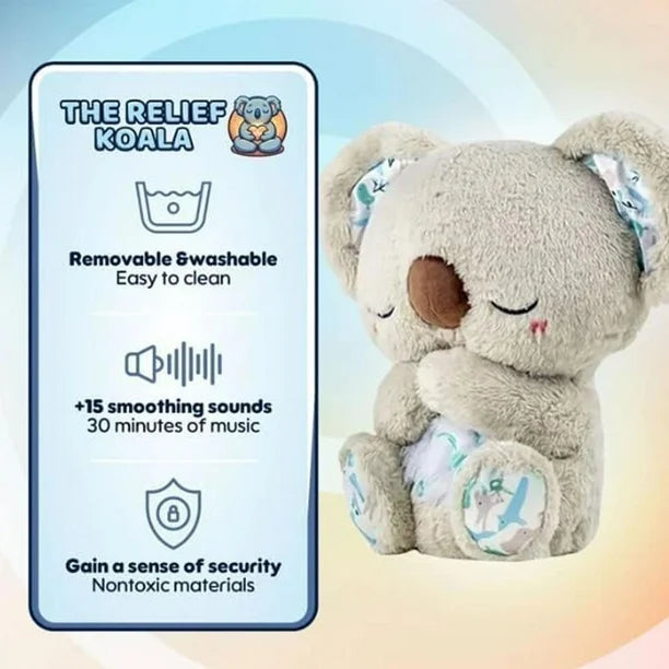 NEW Sleeping Koala Plush Breathing Doll Comfortable Toy Baby Sleep Pil ...