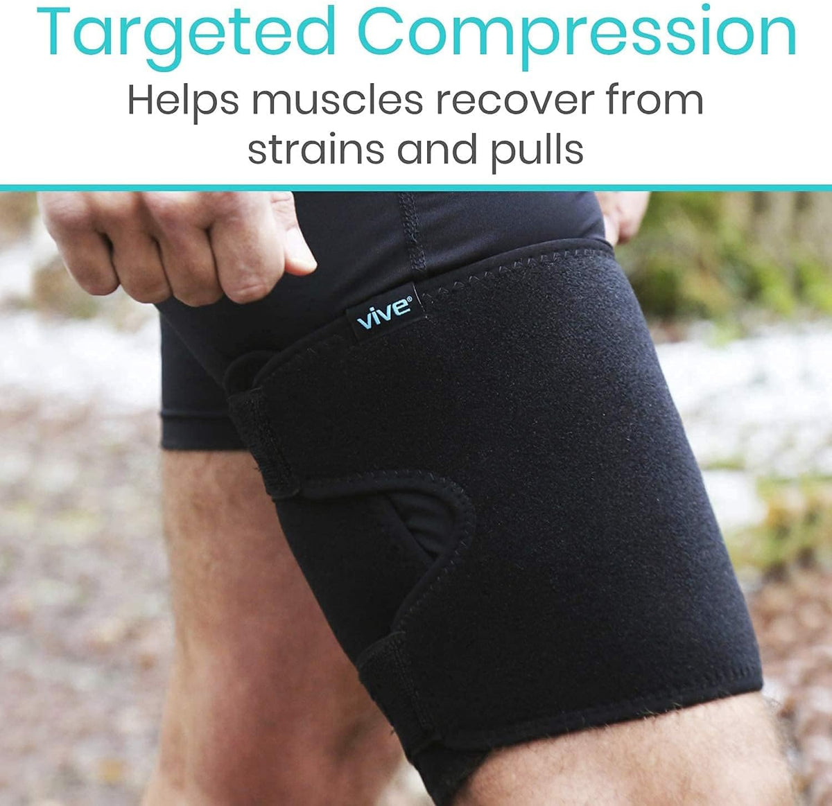 NEW Peragon Thigh Brace - Hamstring Quad Wrap - Adjustable Compression ...