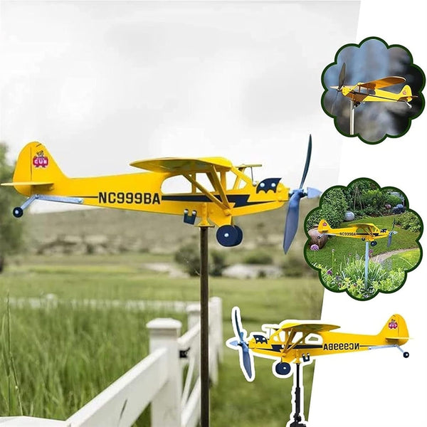 NEW Piper J3 Cub Airplane Weathervane, Handmade Airplane Float Plane W ...