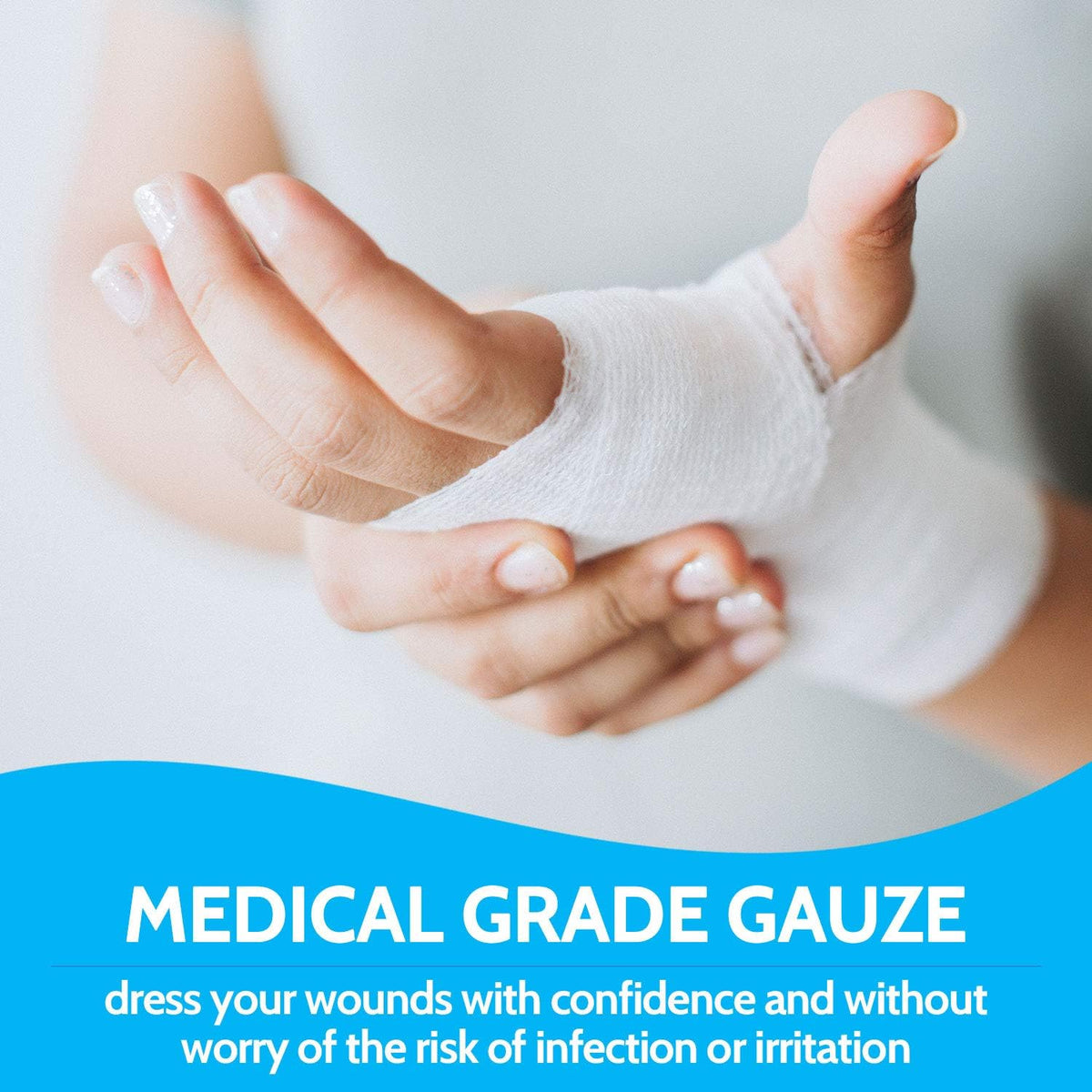 NEW Gauze Bandage Rolls - 4 Yards Per Roll of Sterile Medical Grade Ga ...