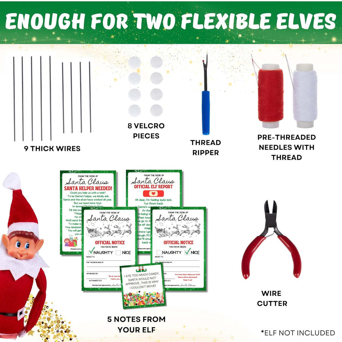 NEW Retails $45, Bendable Elf Flex Accessories Upgrade Kit - Complete ...