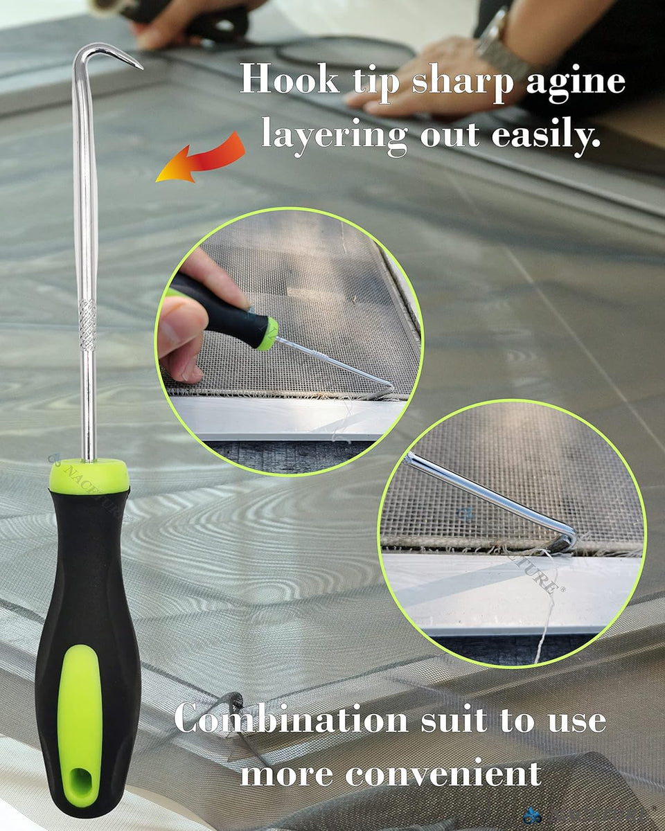 NEW Screen Door Tool Kit - 20 Pieces Screen Installer Clips with Scree ...