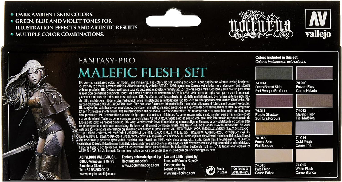 NEW Acrylicos Vallejo Fantasy Pro Malefic Flesh, Model Color Paint, 1 ...
