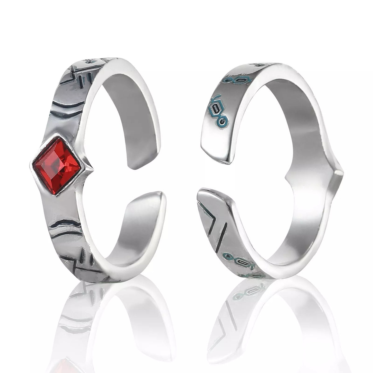 New Anime Adjustable Akaza Demon Slayer Ring Kimetsu No Yaiba Cosplay ...