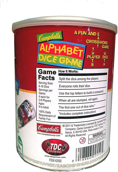 New Retails $36+ Campbell's Alphabet Dice Game, Crossword Game! Fun fo ...