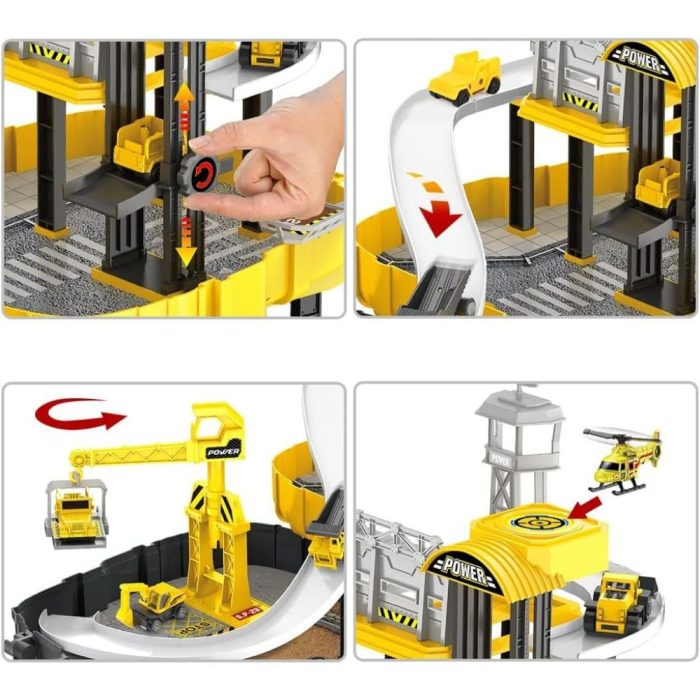 New in box! Construction Site Toy Set with Backpack includes 3 trucks ...