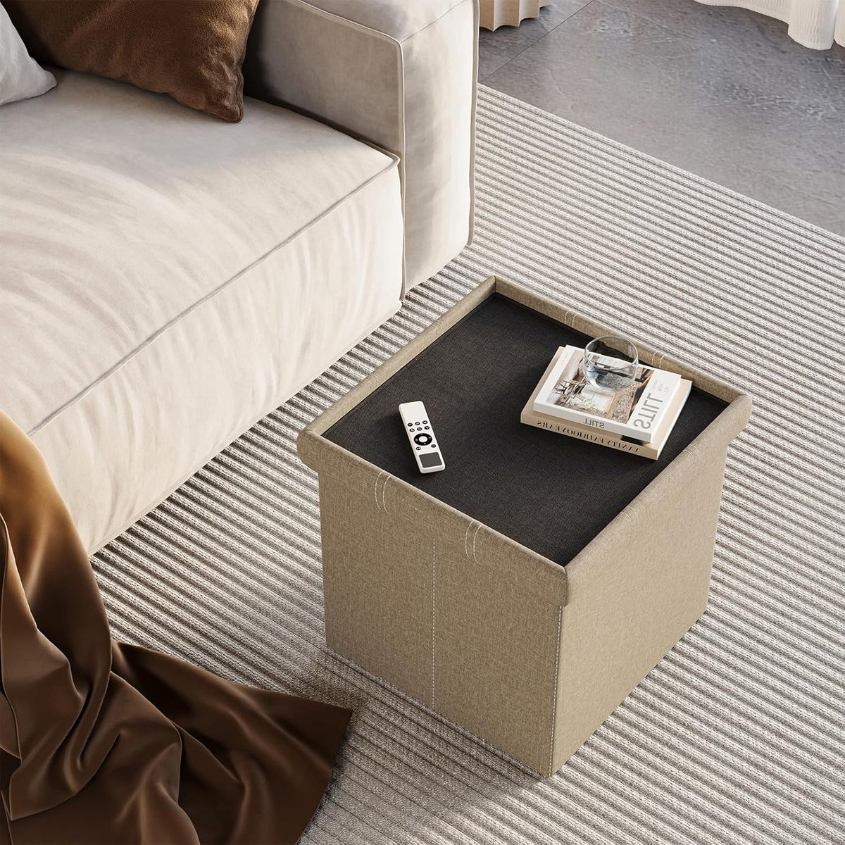 NEW Retails $40 HT 15inch Folding Cube w/inset Tray, Storage Cube with ...