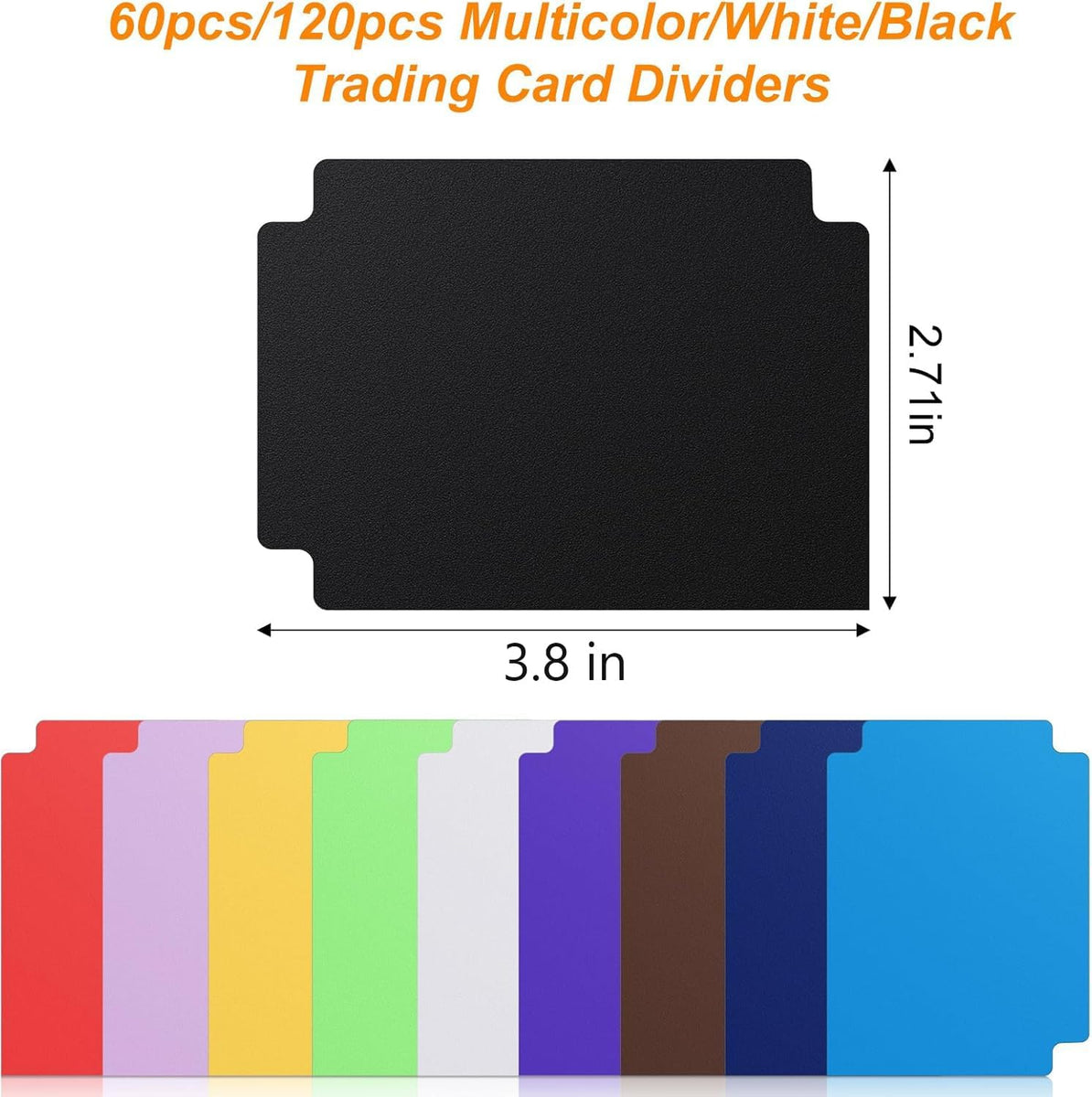 New 120 Pieces Card Dividers for Trading Card Multicolor Card Separato ...