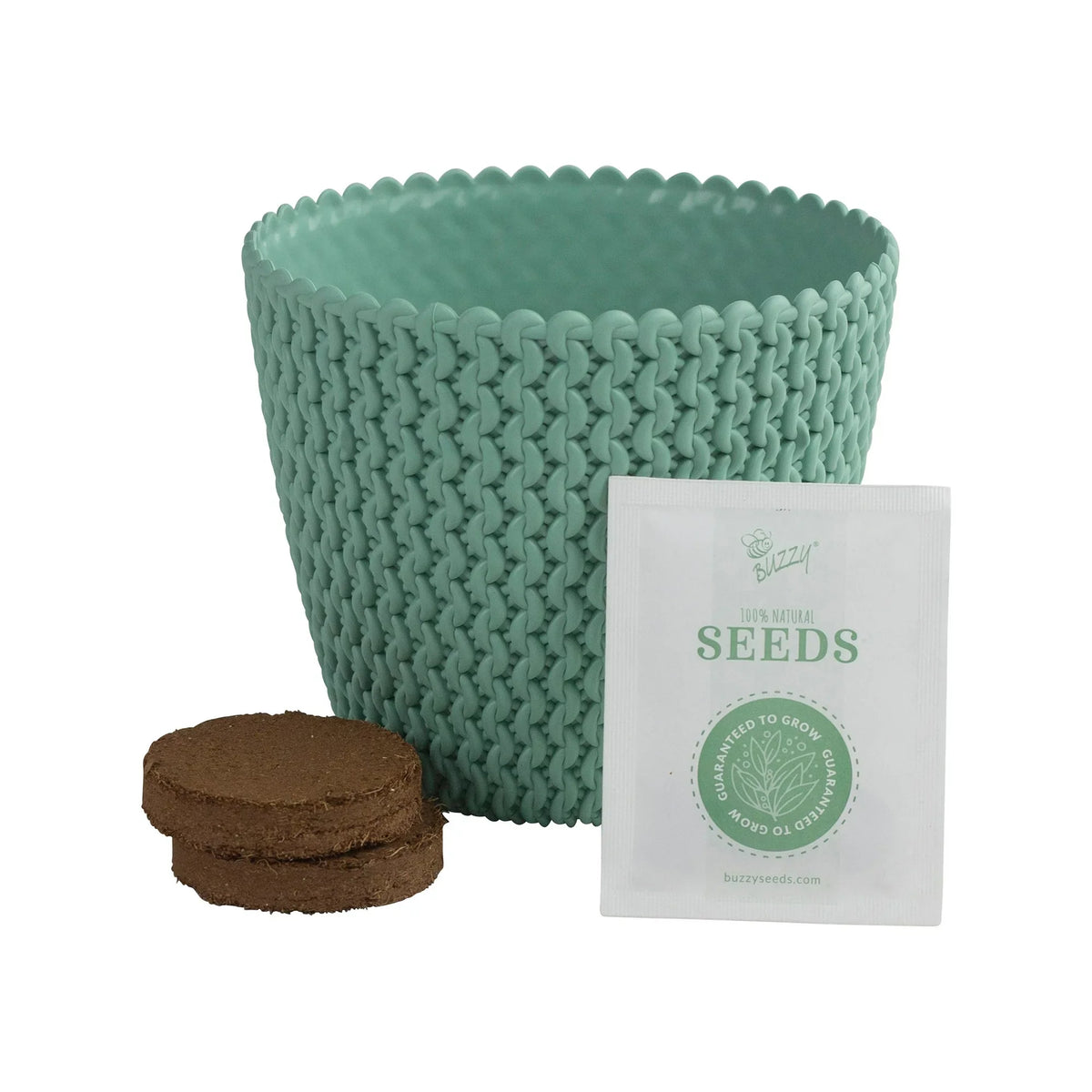 NEW Buzzy Woven Grow Pot Eucalyptus House Plant, includes everything y ...