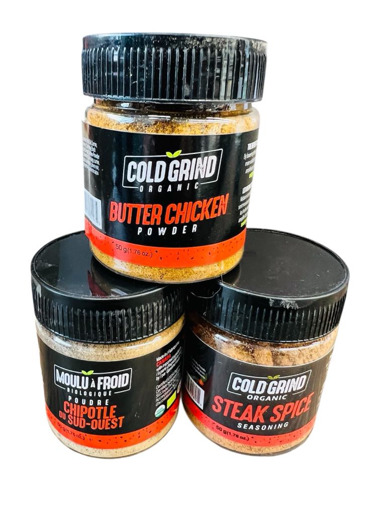 New set of 3 Cold Grind Organic Spices! As seen on Dragon's Den – The ...