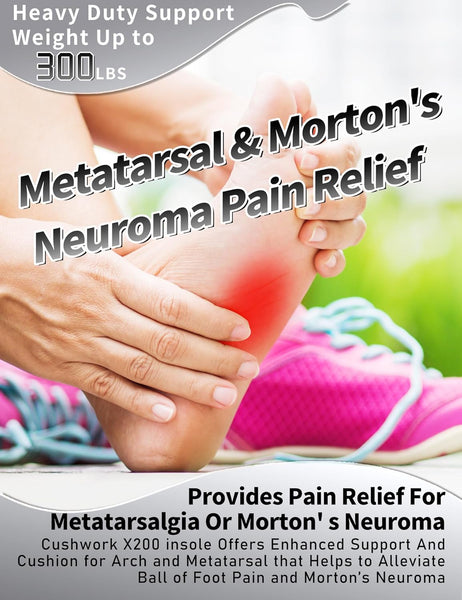 New Cushwork Morton's Neuroma Shoe Inserts for Metatarsalgia,Ball of F ...