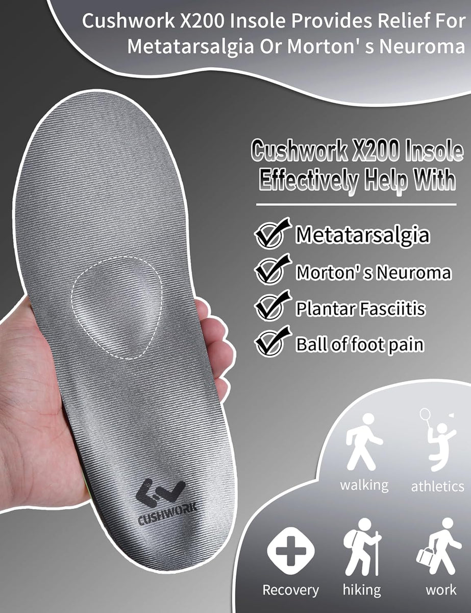 New Cushwork Morton's Neuroma Shoe Inserts for Metatarsalgia,Ball of F ...