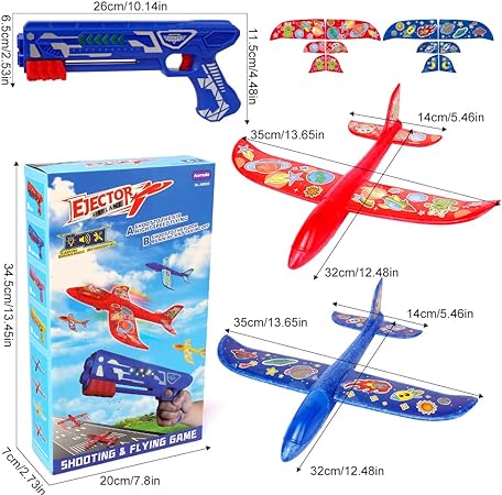 New in box! Aomola Ejector Airplane Toy Soft Foam Gun Bubble Catapult ...