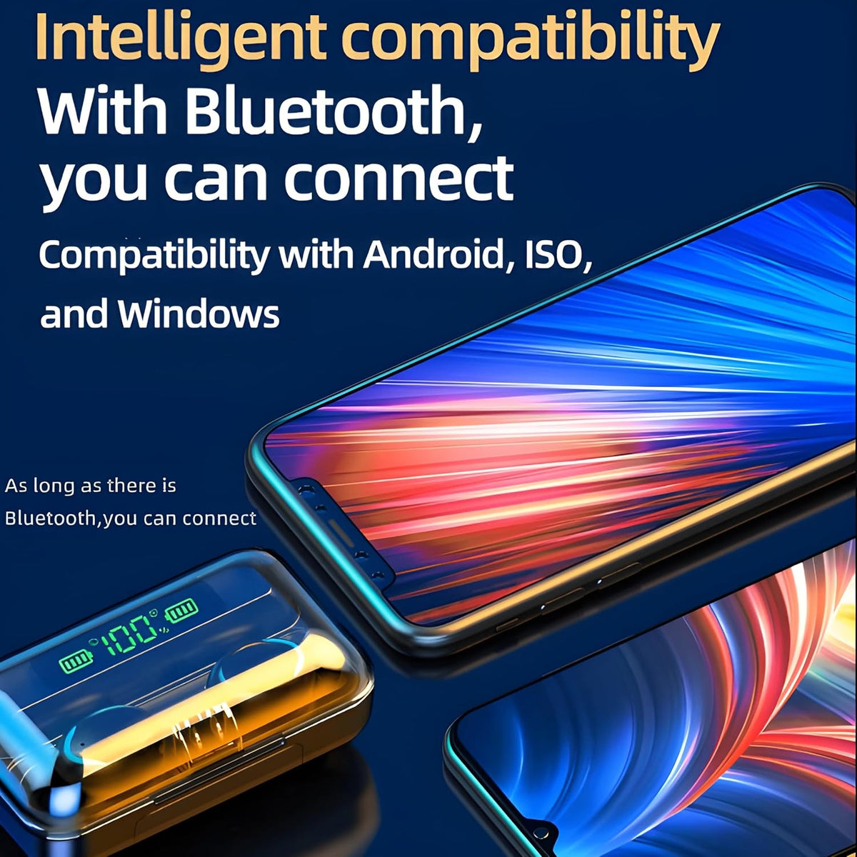 New F9 Wireless Bluetooth Earbuds V5.3 Earphone TWS Touch Control Ster ...