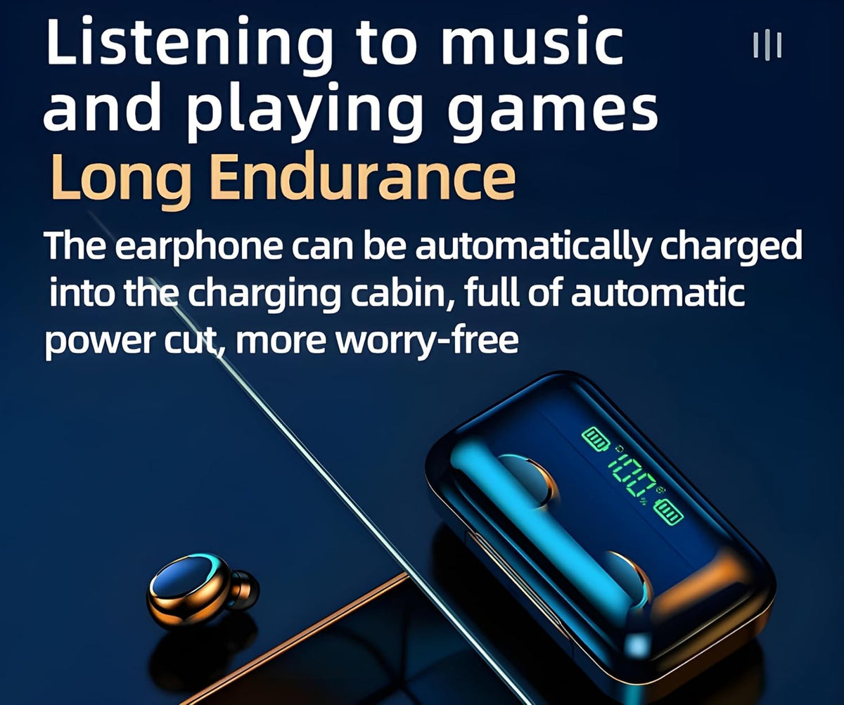 New F9 Wireless Bluetooth Earbuds V5.3 Earphone TWS Touch Control Ster ...