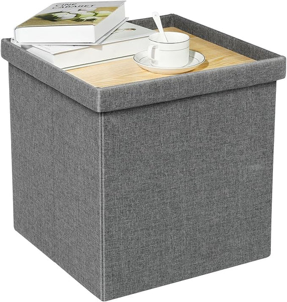NEW Retails $40 HT 15inch Folding Cube w/inset Tray, Storage Cube with ...