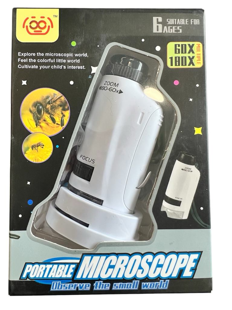 New Handheld Round Handle Microscope Mini Pocket Microscope With LED L ...