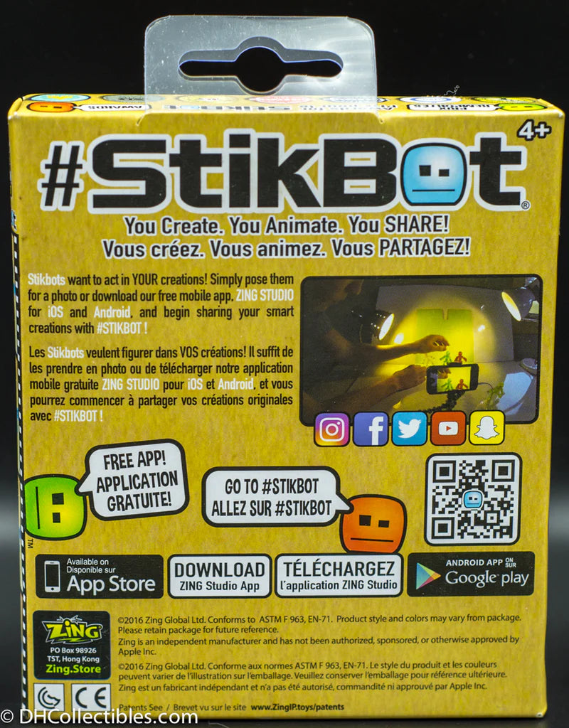 NEW StikBot Single Figure Pack - Pink - You Create. You Animate. You S ...