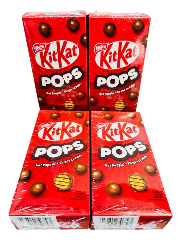 New 4 Pack KITKAT POPS Milk Chocolaty Snacks Carton 70 g BB: 05/25 ...
