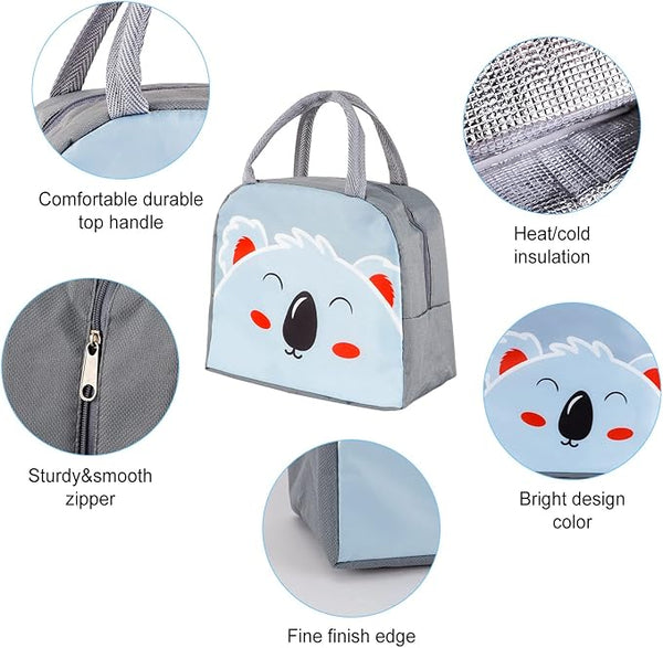 New Insulated Lunch Bag Koala Lunch Box School Kids Cute Cartoon Zip T ...