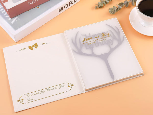 New in box! LOVENJOY Gift Boxed Antler Happy Birthday Cake Topper Blac ...