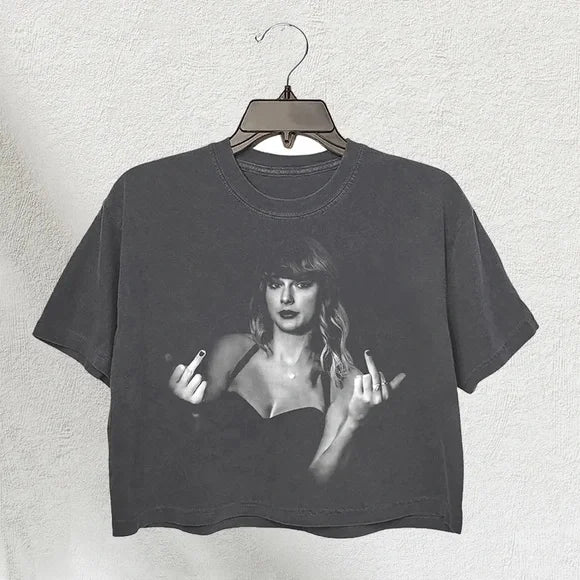 NEW Taylor Swift Middle Finger Crop Tee, Sz M, Retails $50 – The ...