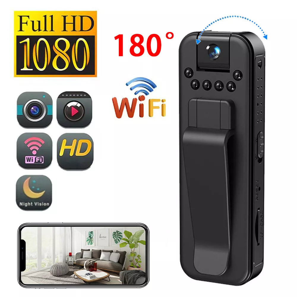 New WIFI Mini Body Camera HD 1080P Night Vision Cam Video Audio Record ...