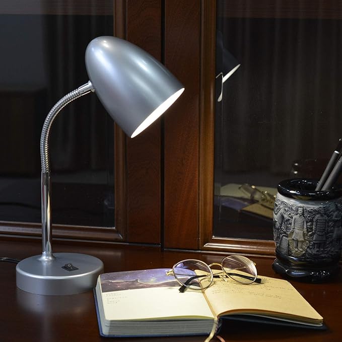 NEW Mainstays LED desk lamp Silver, long lasting led, uses less energy ...