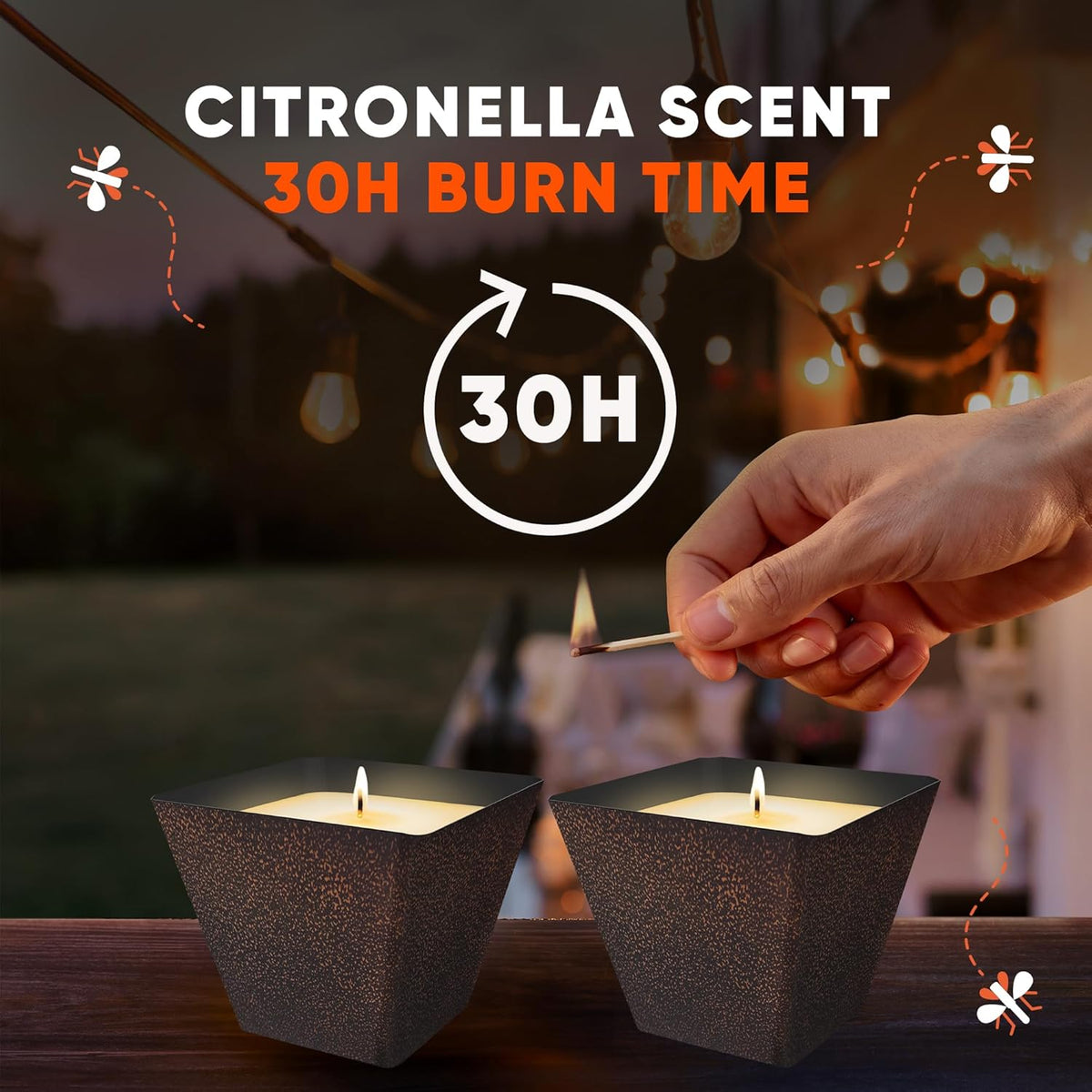 New OFF! Backyard Citronella Scented Candle, Ambiance Enhancing Center ...