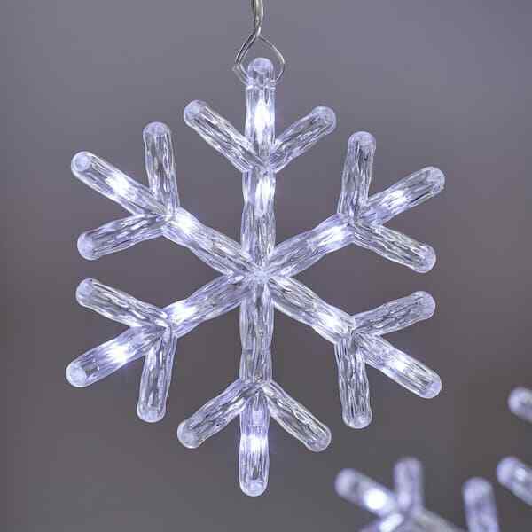 New Philips 10-Count Steady and Twinkling Cool White LED Hanging Snowf ...