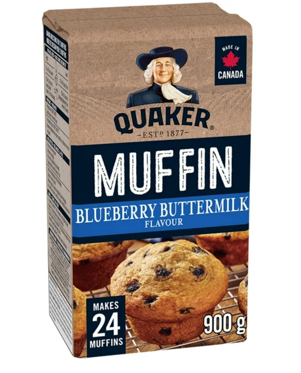 New 2 PACK Quaker Blueberry Buttermilk Flavour Muffin Mix, 900g BB May ...