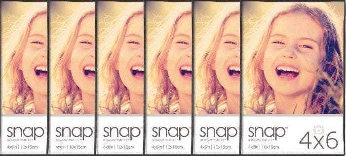 NEW 4x6 Front Loading Photo Frames, Set of 6! Black! – The Warehouse ...