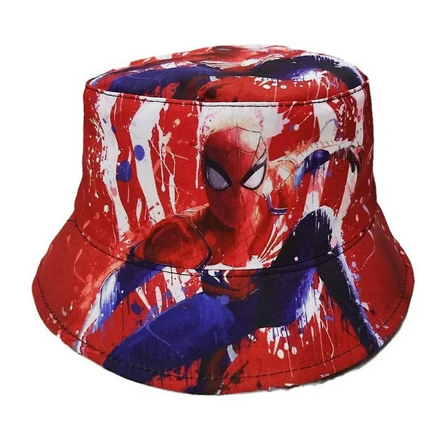 New Children's Boys Girls Spiderman Superhero Bucket Hat Children's Fi ...