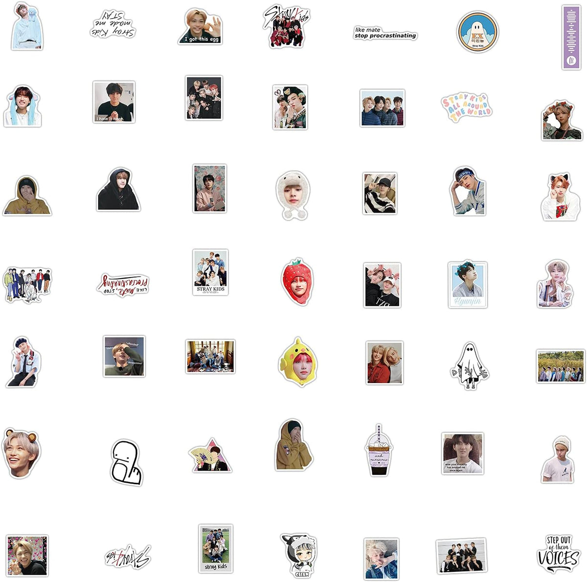 New 100pcs Cute Stray Kids Stickers, Kpop Singer Stickers for Teens Ad ...