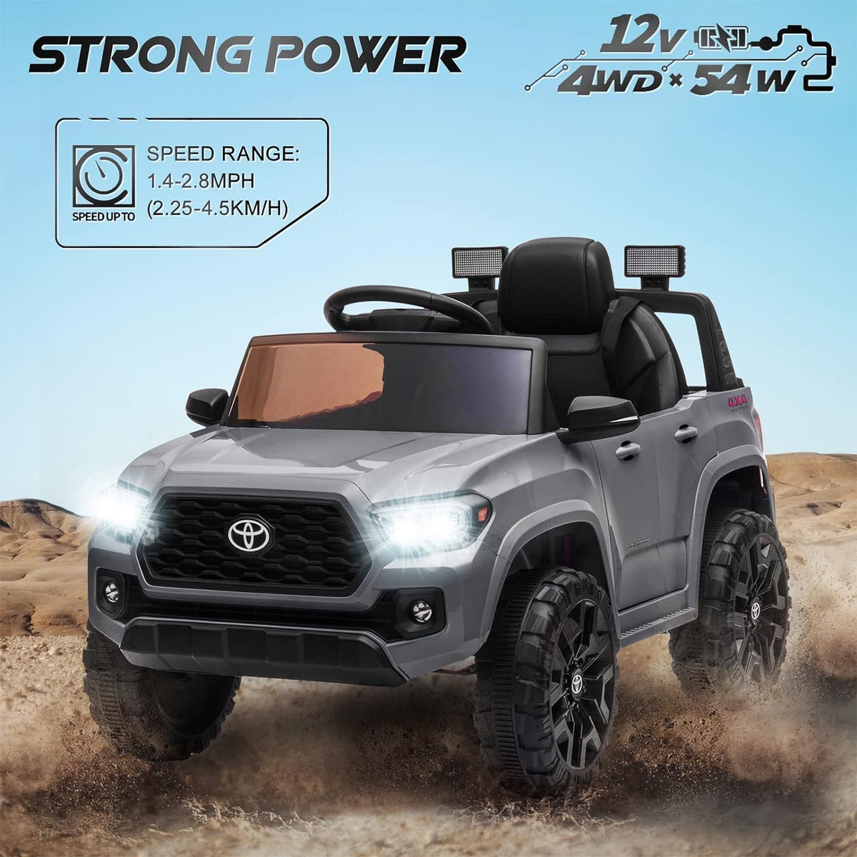 NEW Assembled Official Licensed Toyota Tacoma Ride-on Car,12V Battery ...