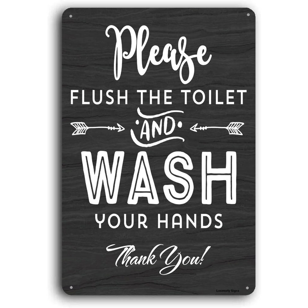 New Funny Bathroom Sign for Bathroom Decor, Vintage Please Flush The T ...