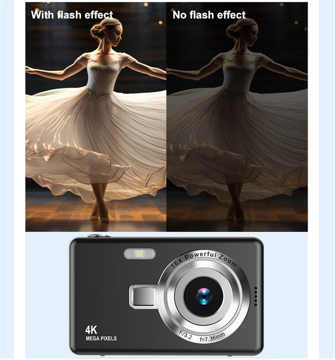 New 4k Digital Camera Vlogging Camera for Photography Compact Pocket C ...