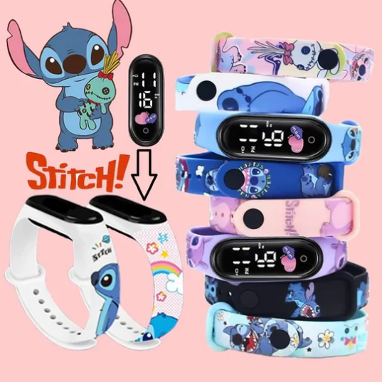 NEW MINISO Stitch LED Touch Sports Watch Waterproof Digital Kids' Birt ...