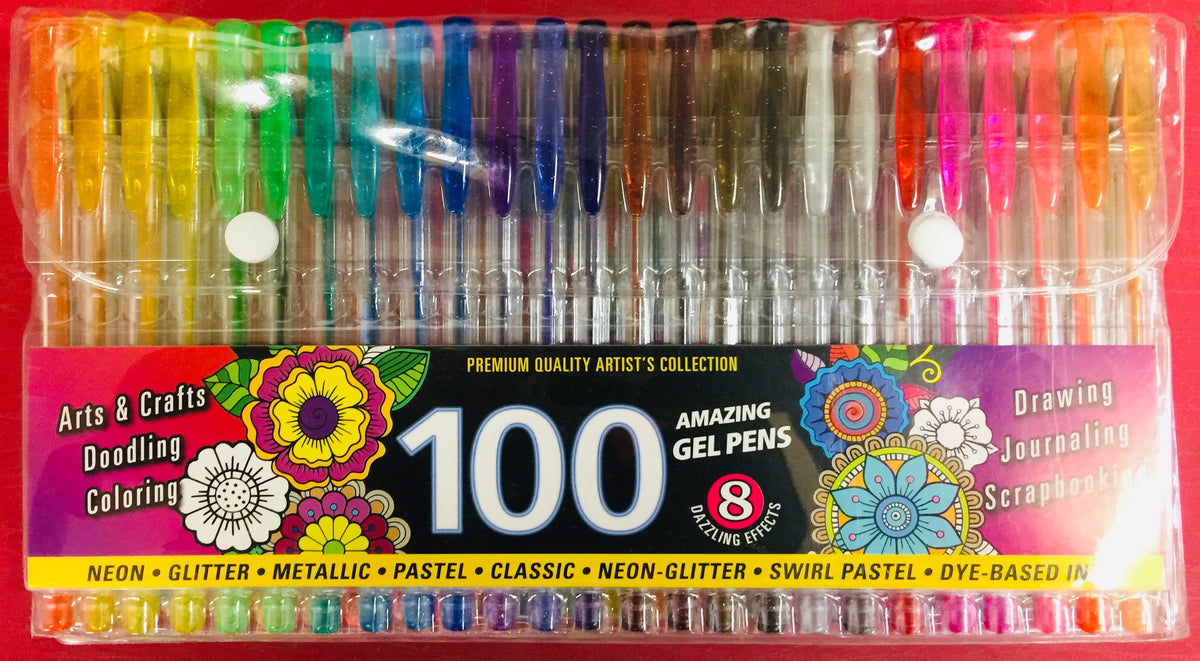 Awesome set of 100 gel Pens with 8 dazzling effects!! Premium Quality ...