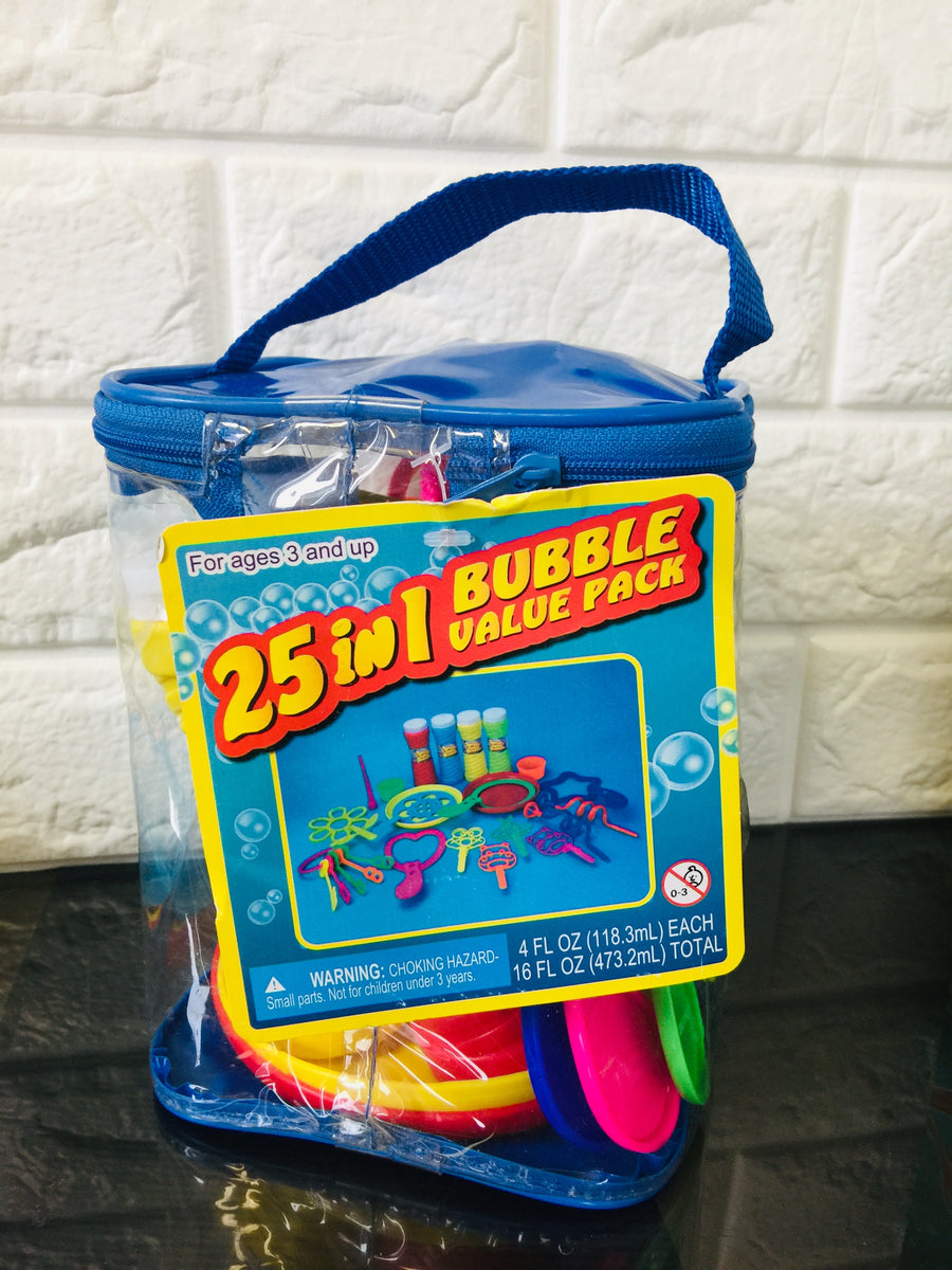 New in Carry Bag! Bubble Set, 25 Pieces Soap Bubble Bubble Wand Set Fo ...