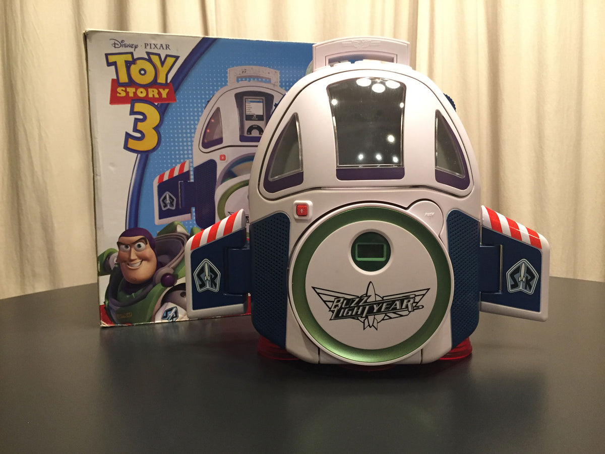 New in box! Disney Pixar Toy Story 3 Buzz Lightyear CD Boombox with co ...