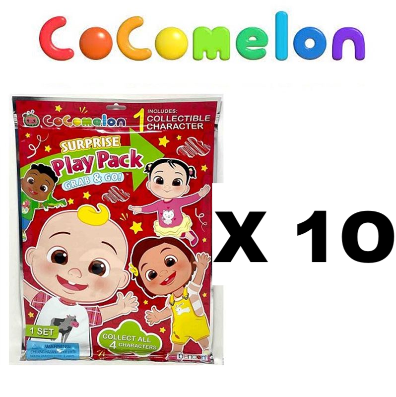 LOT 909! 10 COCOMELON SURPRISE PLAY PACKS VALUE $40+ BRAND NEW Shelf P ...
