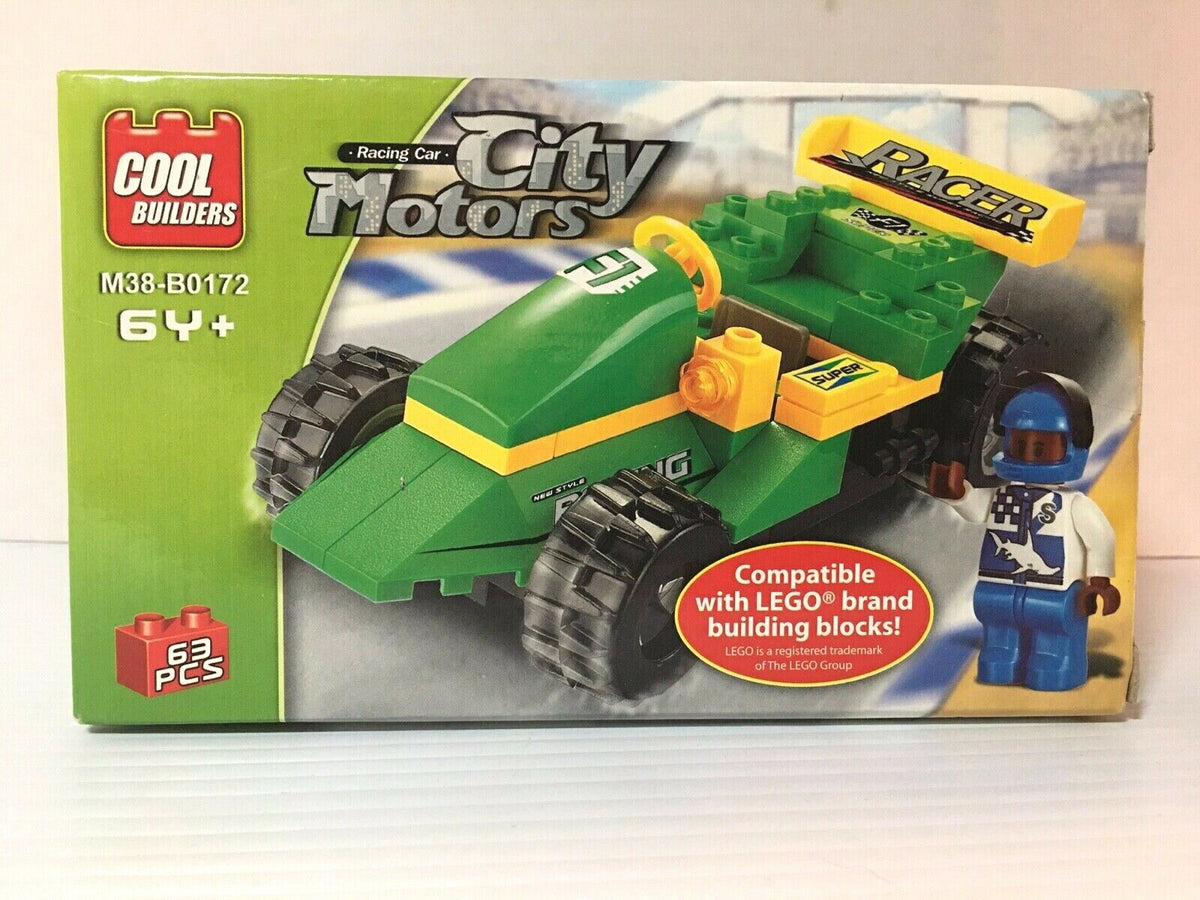 Cool Builders City Motors Racing Car 63 Pieces! Miniature Lego Buildin ...