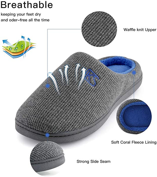 New K KomForme Men's Slippers Memory Foam House Slippers Cozy Home Sho ...