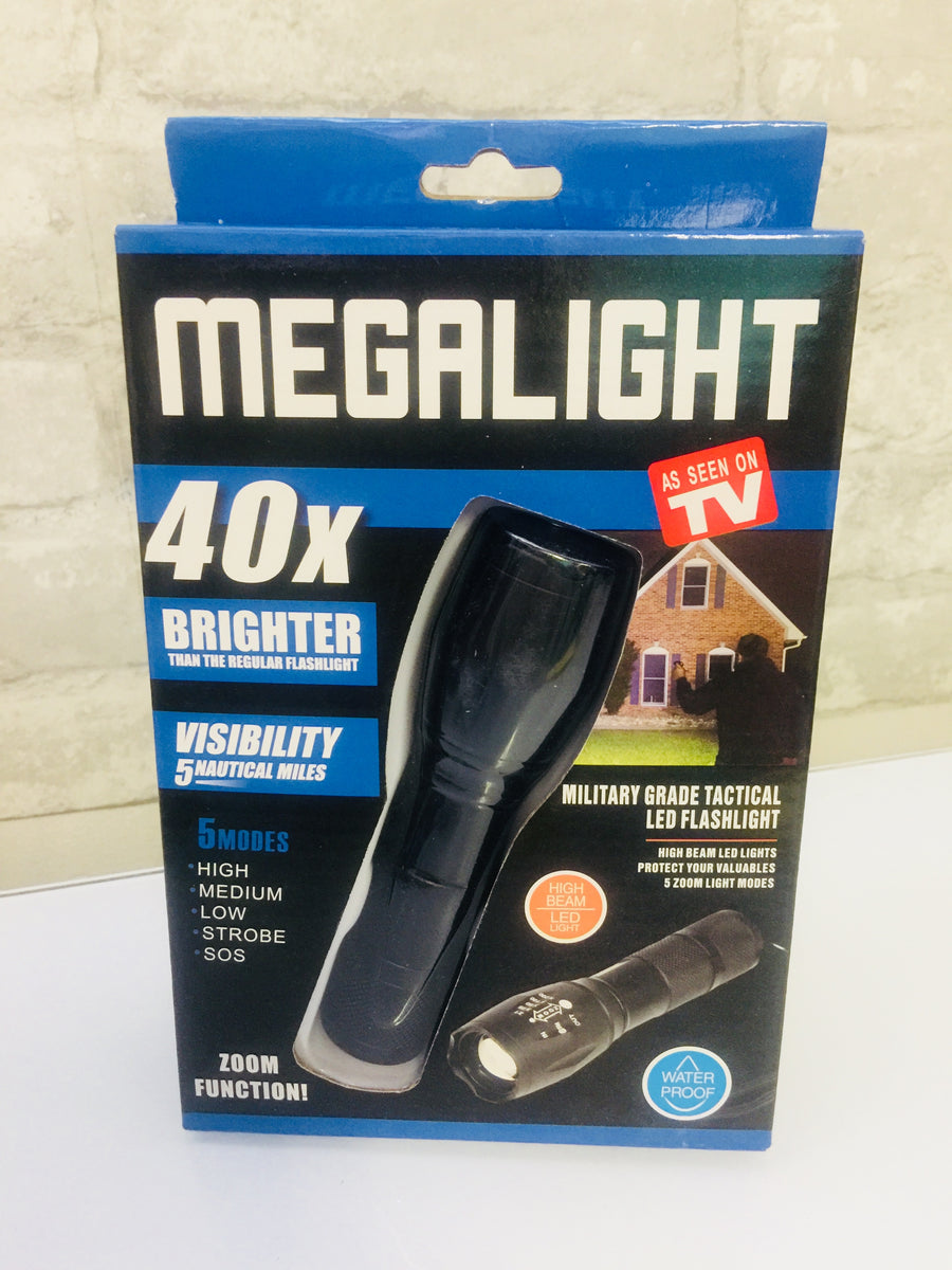 As Seen On TV - Megalight! 40x Brighter Than Regular Flashlight! Milit ...