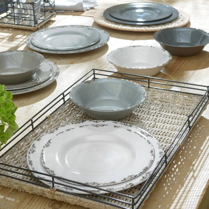 New 12-Piece Rhinebeck Casual Terrain Melamine Dinnerware Set (Service ...
