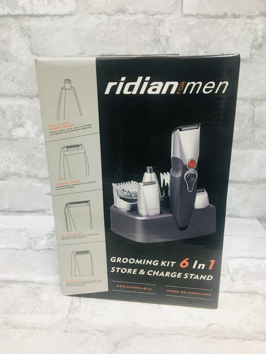 Ridian for Men 6 in 1 Grooming kit with Store & Charge Stand! Includes ...